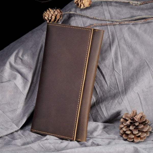 Woosir Crazy Horse Leather Men Wallets Long Style – Libiyi